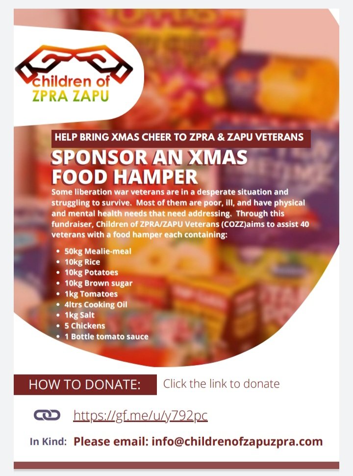 Children Of ZPRA And ZAPU Veterans Start A Christmas Fundraising ...